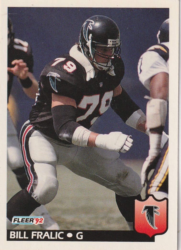 FREE SHIPPING-MINT-1992 Fleer Bill Fralic #5 PLUS FALCONS BONUS CARDS ...