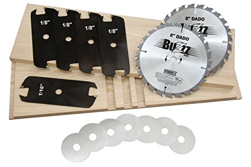 The Mibro Group 416381 Carbide Stacking Dado Blade Set - 14 Pieces ...