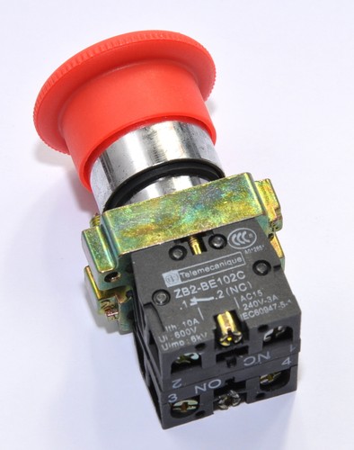 One Telemecanique Emergency Stop Pushbutton Switch NO+NC XB2-BS545 | eBay