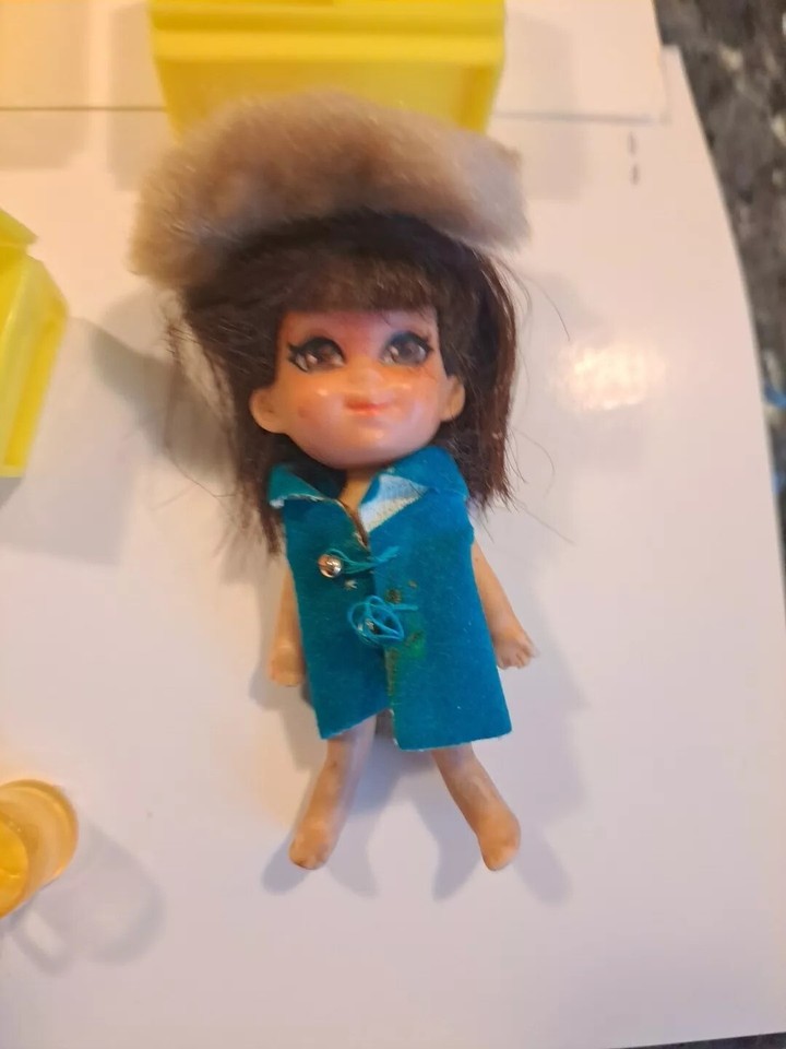 RARE Vintage Mattel Liddle Kiddles COOKIN' HIDDLE PLAYHOUSE KIDDLE and ...