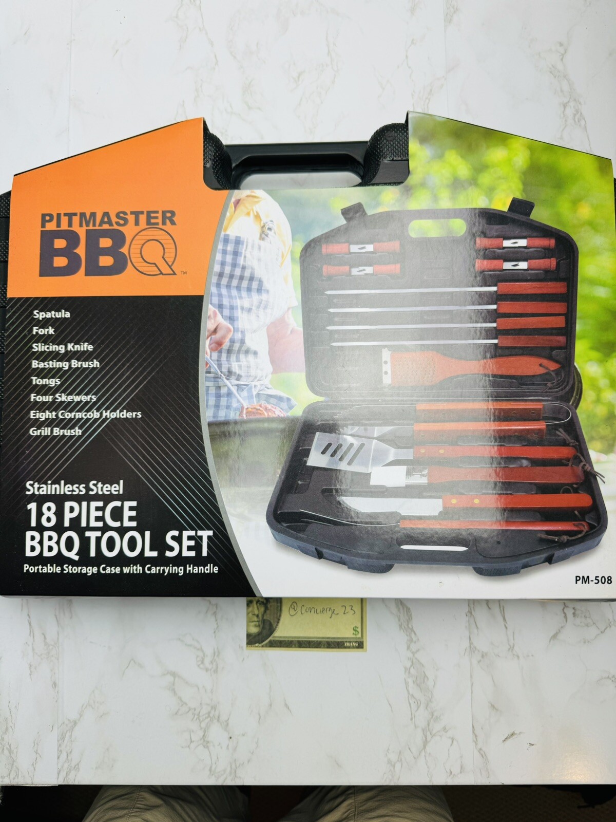 Pitmaster BBQ Stainless Steel 18-piece BBQ Tool Set, New in box/case | eBay