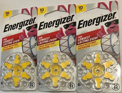 18x Energizer Size 10 Batteries 3x 6-Pack. Exp 03-2028 10CR-6ENRUS New ...