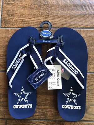 Dallas Cowboys NFL Big Logo Flip Flops Sandals Slippers XLarge Size 12 ...