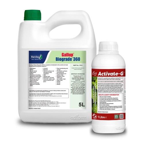 GALLUP BIOGRADE 360 5L PROFESSIONAL GLYPHOSATE HERBICIDE with Activate ...