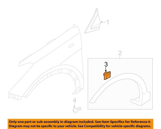 Hyundai OEM Exterior Trim-fender-wheel Opening Molding Retainer Clip ...