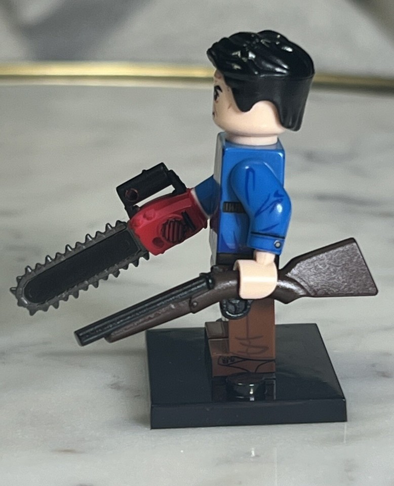 Lego ASH Custom Printed Minifigure Evil Dead Army of Darkness Chainsaw ...