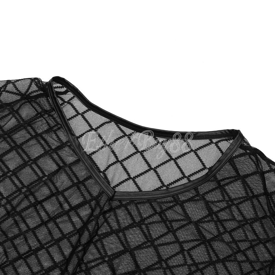 Muscle Comfy Mesh Net Fishnet Sheer Mens Vest Sleeveless Shirt Tank ...