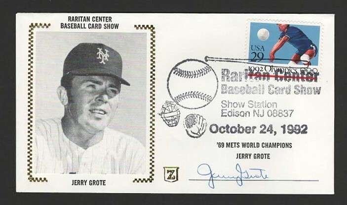 JERRY GROTE Signed 1969 NEW YORK METS Z-Cachet Envelope COA | eBay