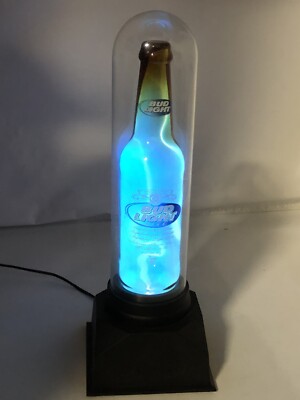 Vintage Budweiser Light Beer Bottle Plasma Lamp Neon Light Bar Display ...