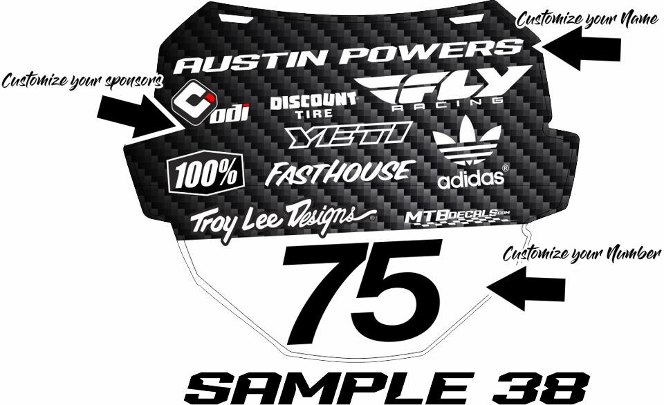 Custom Sticker For ODI DH MTB Number Plate | eBay