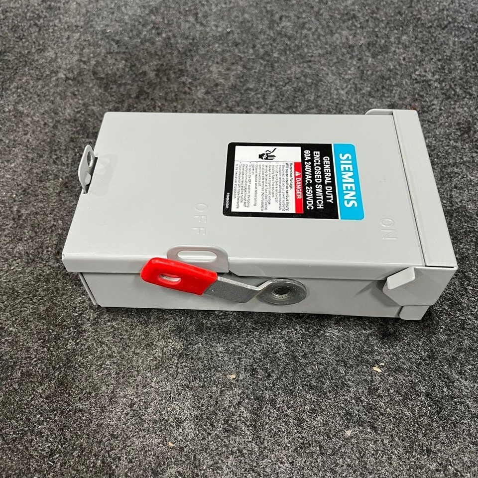 SIEMENS Enclosed Switch 60A 240Vac, 250 Vdc GNF222A | eBay