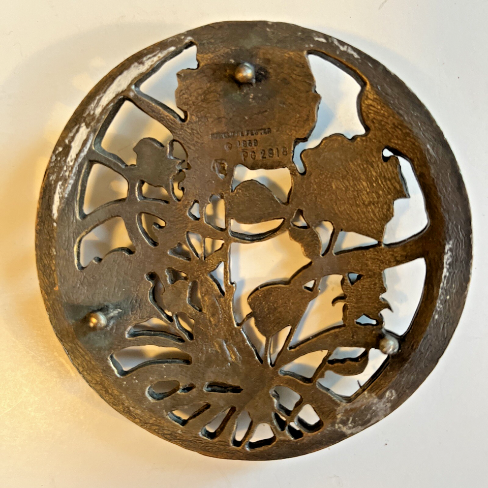 Vintage Metal Potpourri Bowl Dish Topper Lid 1989 Rawcliffe Pewter ...