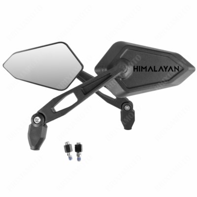 Approved Black Logo Mirrors for Royal Enfield 400 Himalayan | eBay