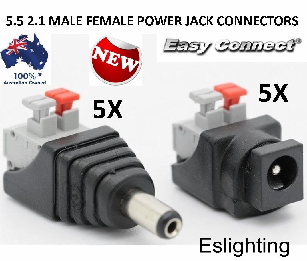10X 12V EASY CONNECT JACK PLUG CONNECTOR STRIP LIGHT CAR UTE 4WD WIRE ...