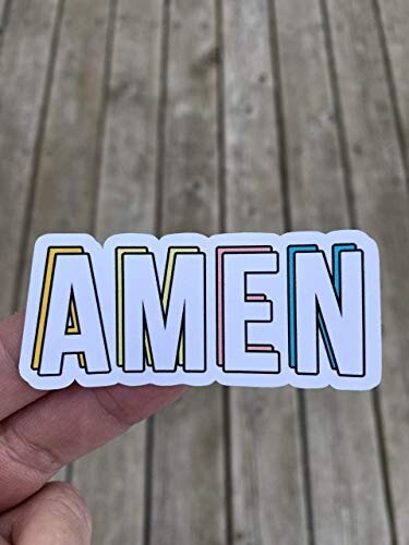 AMEN Sticker Water Bottle Sticker Phone Laptop Sticker | eBay