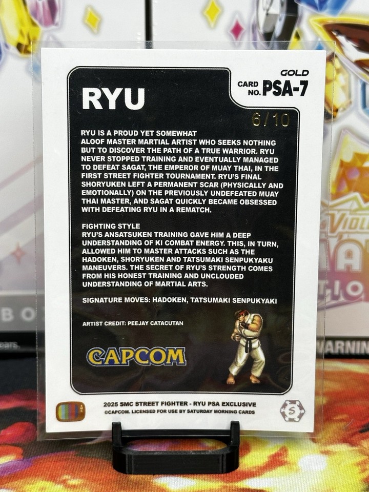 2025 Ryu Gold Street Fighter II PSA Magazine Promo Serialized 6/10 | eBay