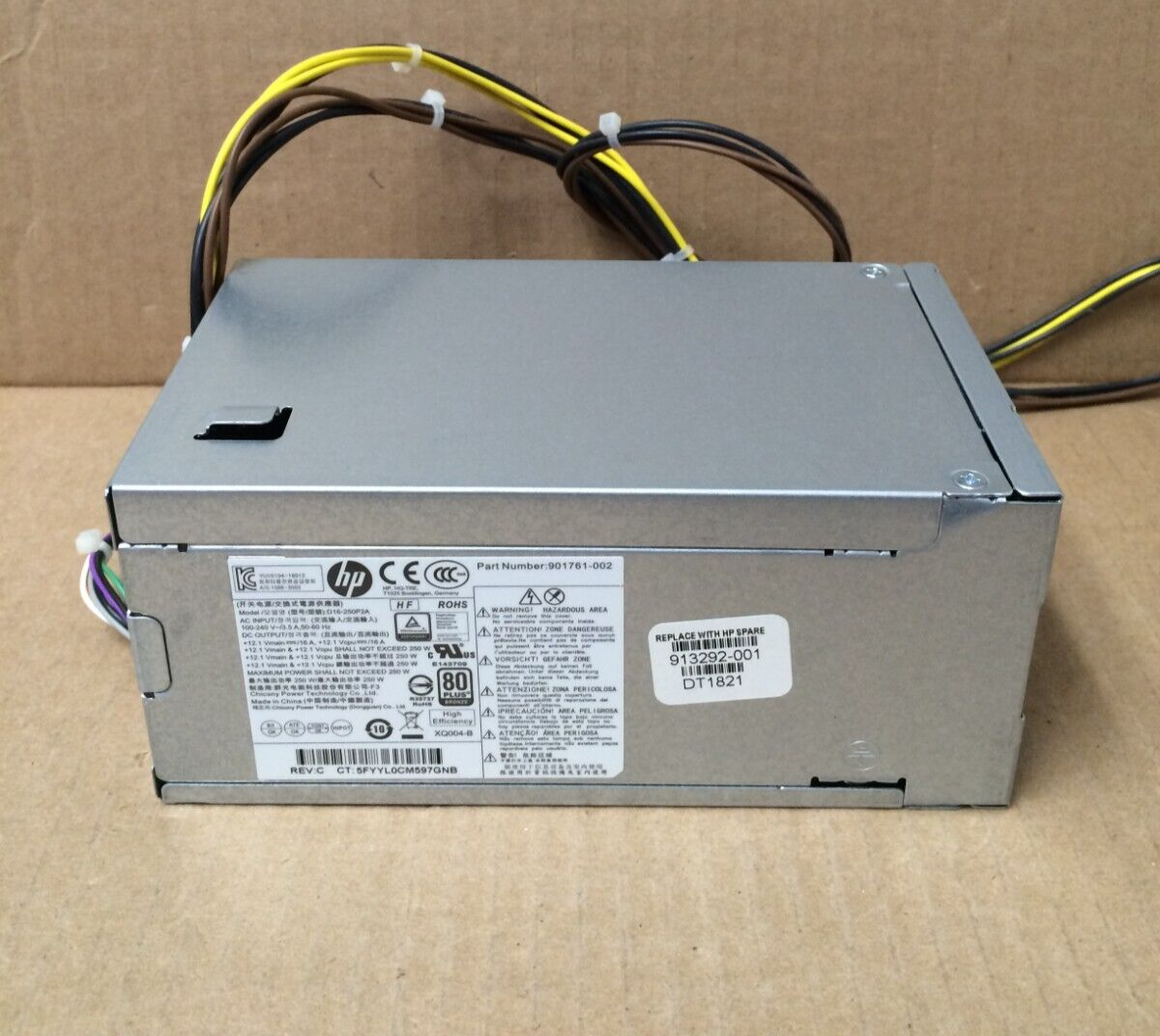HP 600/800 G3 250W Power Supply PCG002/D16-250P2A 901761-002, 901760 ...