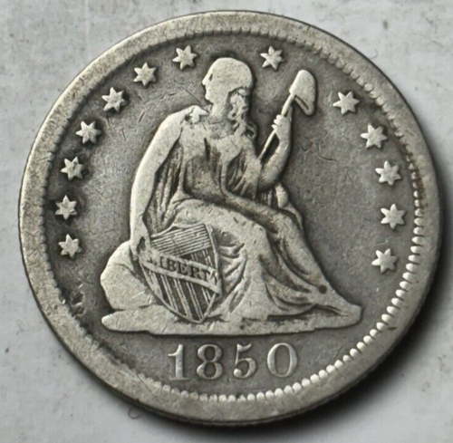 1850-O 25c Seated Liberty Quarter. Attractive Circulated Example! | eBay