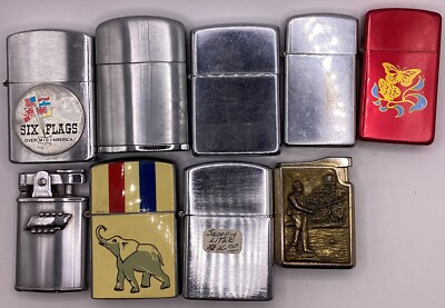 Lot of Vintage Assorted Cigarette Lighters W/ ZIPPO/Storm King/Six ...