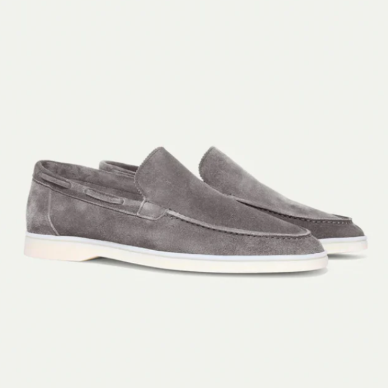 Classic Fashion Suede Slip-On Flat Casual Shoes Lazy Loafers Flat Men's ...
