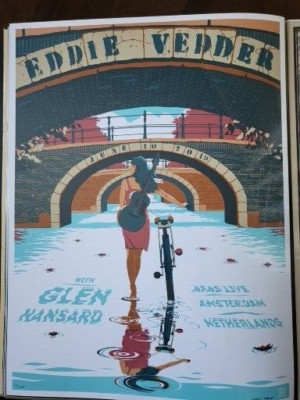 2019 Eddie Vedder Amsterdam Poster - Steve Thomas Artist Print XX/100 ...