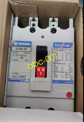 1pcs TERASAKI Circuit Breaker E100-SF 3P 60A | eBay