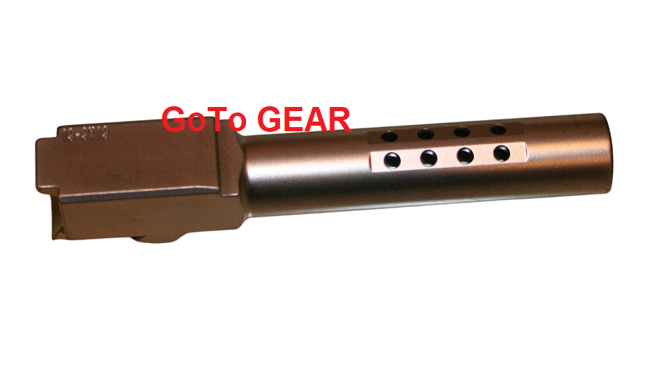 Copper Ported Barrel for Glock 19 Gen 1 2 3 4 5 Stainless 9mm Flush Cut ...