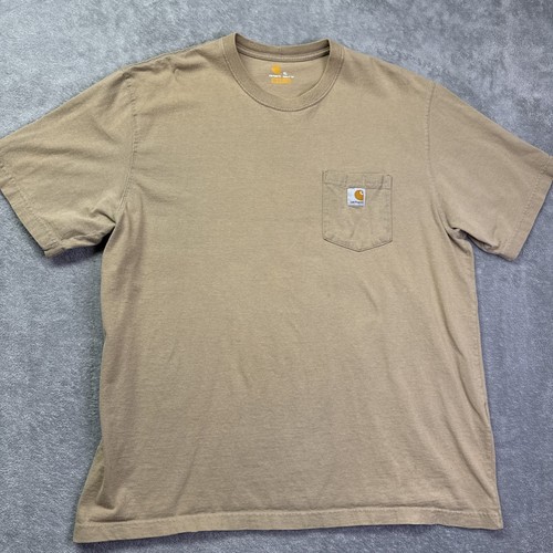 Carhartt workwear Front Pocket Patch XL Original fit Brown Shirt | eBay