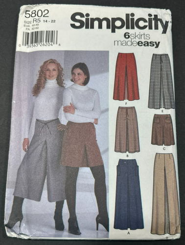 Simplicity Misses' 6 Skirts Made Easy Pattern 5802 Women's Size 14-22 ...