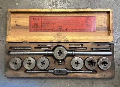 Greenfield NC Little Giant Screw Plate Tap Die Set No.5 GTD Machinist ...