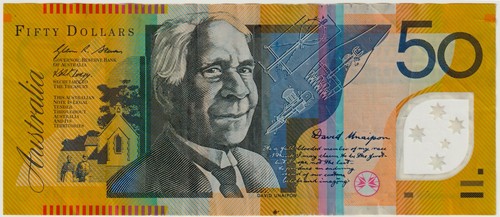 Australia 50 Dollars Circulated Banknote World polymer Money Currency ...