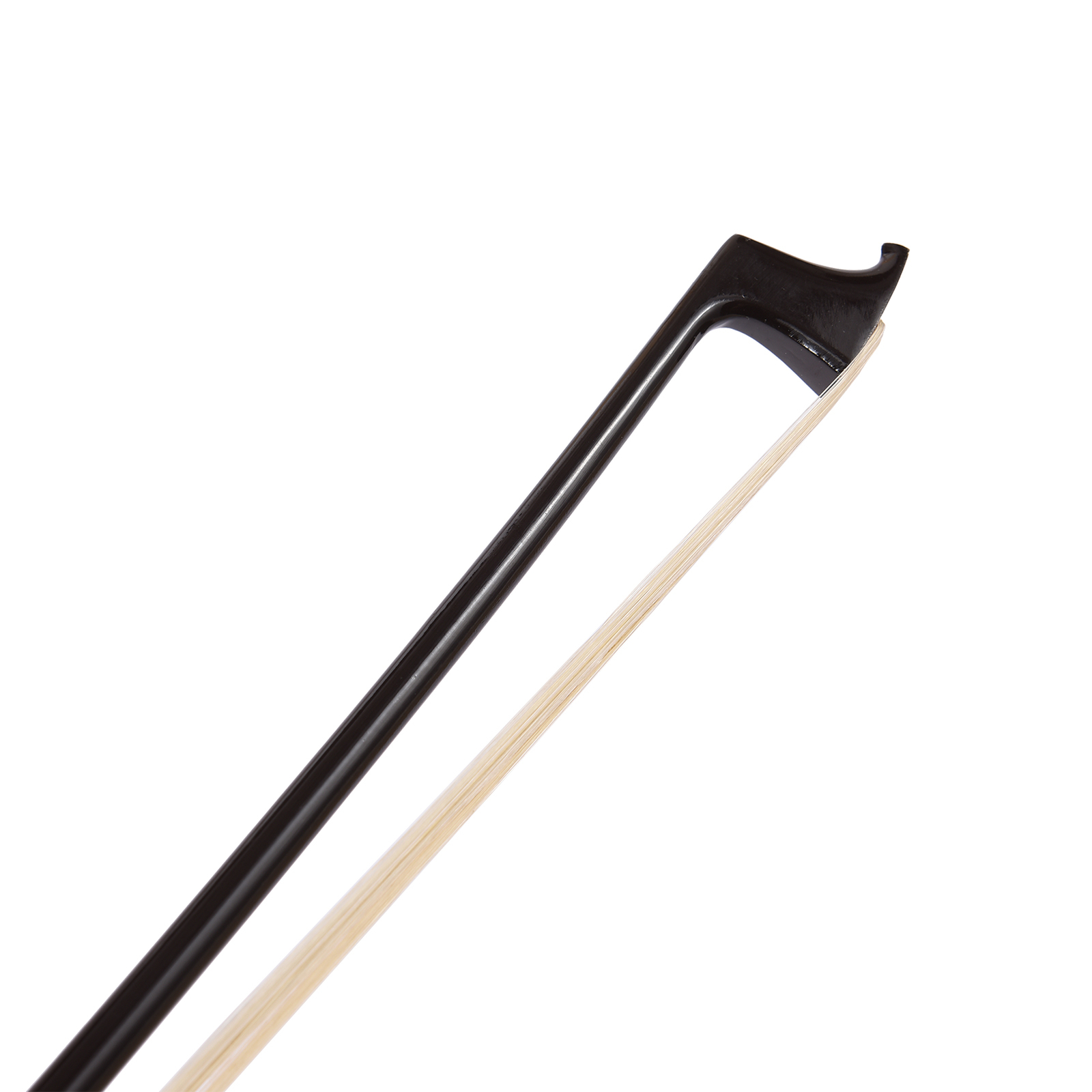 4/4 Violin Fiddle Bow Carbon Fiber Round Stick Ebony White Horsehair ...