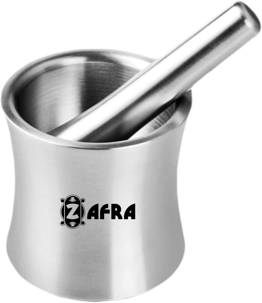 Pilon Mortar and Pestle With Lid : Stainless Steel : Translucent ...