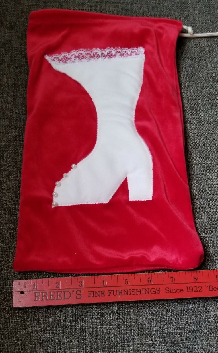 Red Velvet Travel Shoe Dust Bag with Draw String Womens | eBay