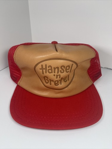 Vintage Hansel n Gretel Snap Back Red Mesh Trucker Hat Retro Herschel ...