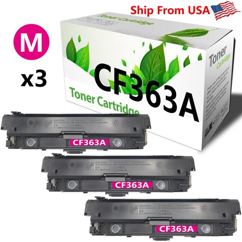 (3-PacK,Magenta) CF363A Toner Cartridge work for Color Enterprise M553n ...