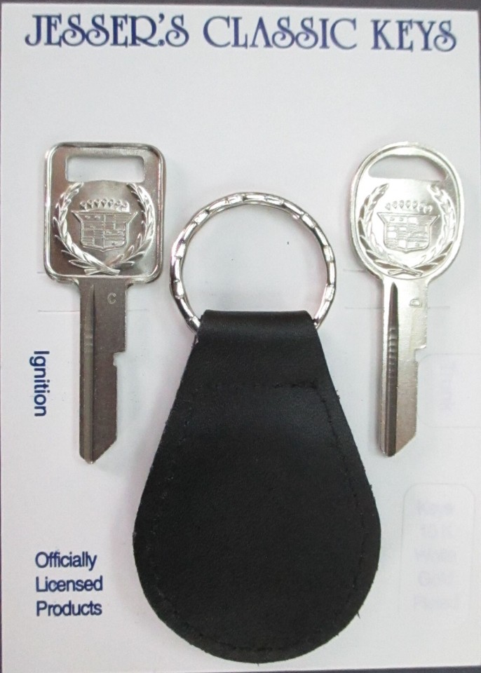 Black 32H3 Cadillac FLEETWOOD Classic Chrome C/D Keys 1968 1972 1976 ...