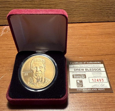 Highland Mint Drew Bledsoe Bronze Coin | eBay