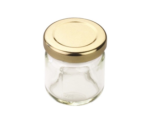 Mini Jam Honey Chutney Preserve Pickle Glass Gold Cap Jar Wedding ...
