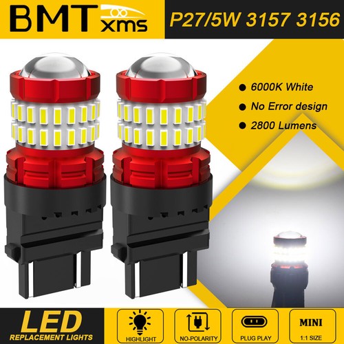 2X 3156 3157 4157 3057 LED Backup Reverse Light Bulbs 6000K Xenon White ...