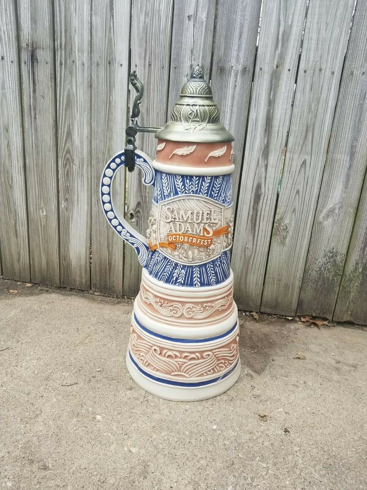 RARE Huge Large 36" Sam Adams Beer Stein Lid Octoberfest Mug ...
