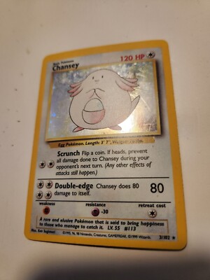 Pokémon TCG Chansey Base Set 3/102 Holo Unlimited Holo Rare | eBay