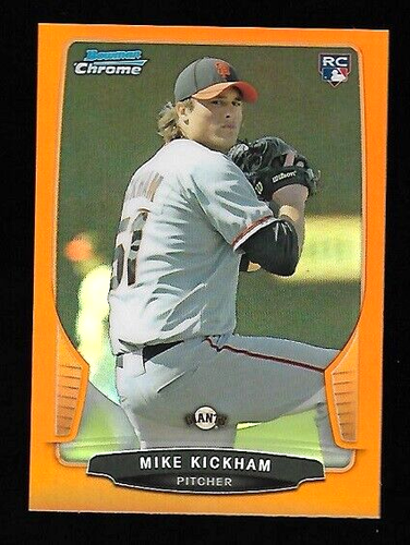 2013 Bowman Chrome - Mike Kickham RC Orange Refractor - Rookie xx / 25 ...