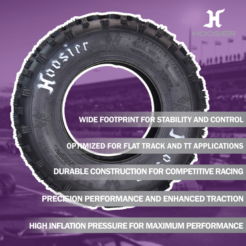 Hoosier MX Front Tires 20.5X6.0-10 MX150 with Hoosier Keychain (2-Pack ...