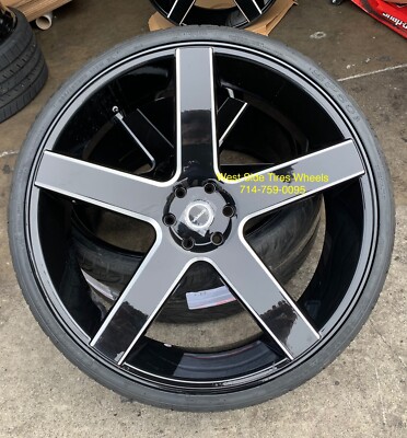 28” BLACK MILLED STRADA PERFETTO SILVERADO TAHOE WHEELS YUKON SIERRA ...