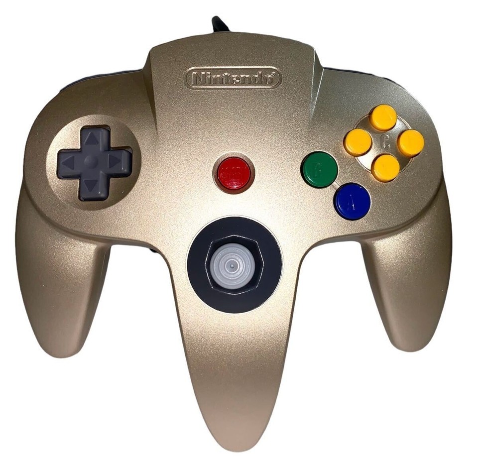 NINTENDO 64 N64 gold Console set Limited color Edition Boxd Mint ...