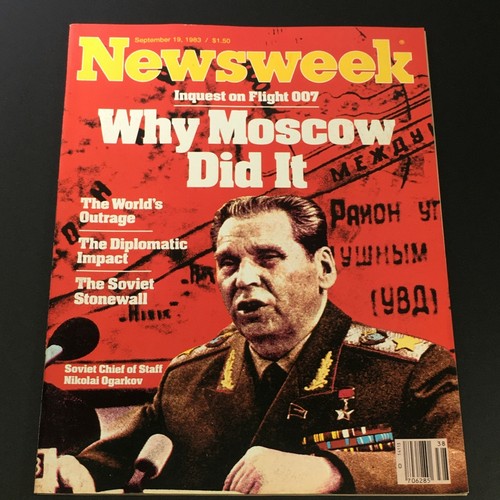 VTG Newsweek Magazine September 19 1983 - Soviet Chief of Staff Nikolai ...
