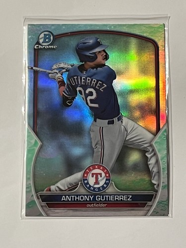 Anthony Gutierrez Prospect Lunar Chrome Refractor 2023 Bowman Card ...