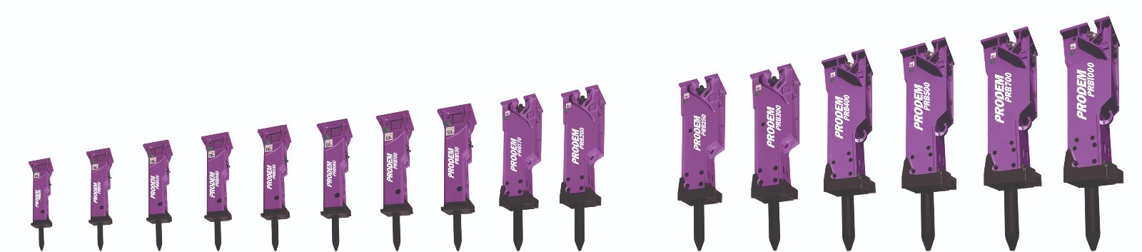 Prodem Hydraulic Hammer PRB050 3.5-8.0 Ton Breaker Pecker Demolition ...