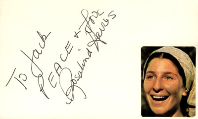 Rosalind Harris Signed Auto 3x5 Index Card Fiddler on the Roof | eBay
